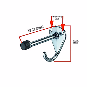 Harris Hardware TP4000-B3 Coat Hook and Bumper Zamac Die Cast
