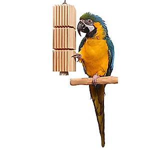 Parrot Tower - Grooved Hanging Stripes Bird Toy (Large)