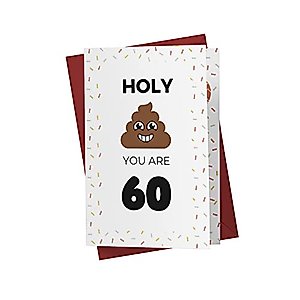 Funny 60th Birthday Card – Funny 60 Years Old Anniversary Card – Happy 60th Birthday Card – Hilarious 60th Birthday Card – with A Red Envelope