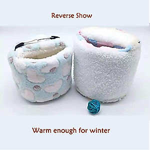 Oncpcare Winter Warm Hamster Bed Playing Soft Hamster Hammock Sleeping Cute Small Animals Nest Hanging Home Resting for Young Guinea Pig Degu Drawl Hedgehog