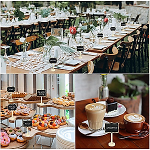 Mini Chalkboard Signs 12pcs 3 Shapes 6 Markers Food Signs Decorate Wedding Table Food Labels for Party Buffet Mini Marker Board Tabletop Chalkboard Sign Food Markers for Buffet Table