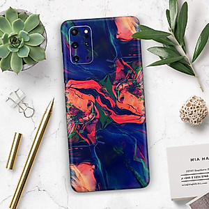 DesignSkinz Liquid Abstract Paint Remix V7 Protective Vinyl Decal Wrap Skin Cover Compatible with The Samsung Galaxy S20 (Screen Trim & Back Glass Skin)
