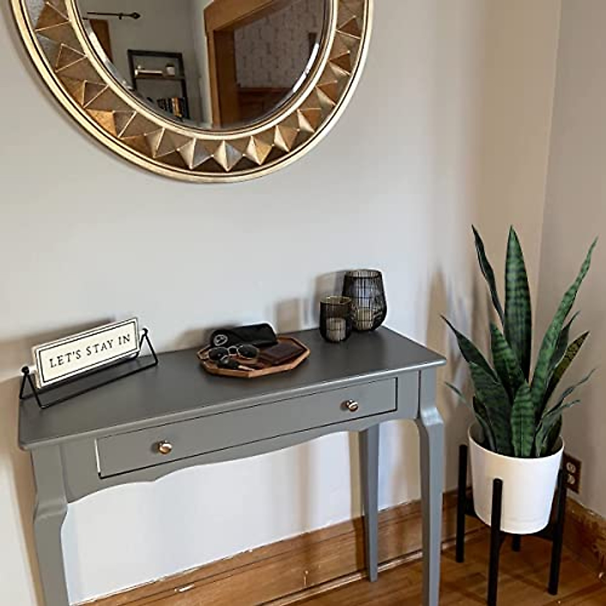 Beebel Artificial Snake Plant 22 Inch Fake Sansevieria Fake Agave Potted Plants Plastic Greenery for Home Garden Office Store Decoration 12 Leaves (Green)