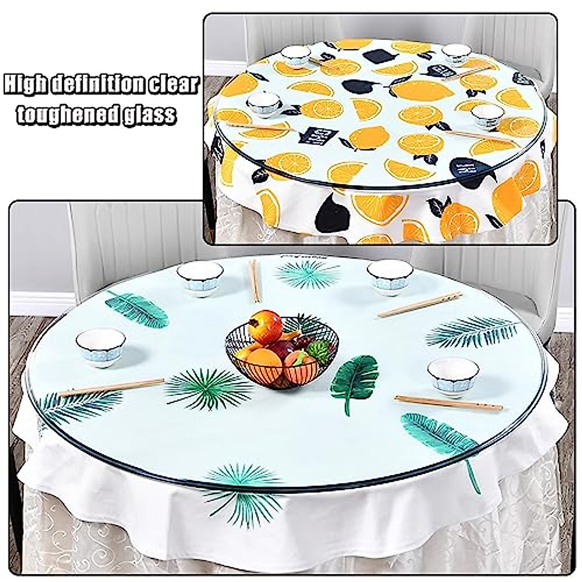 SNWGPLY Round Glass Table Top for Round Wood Table Top, Round Dining Table, Round Marble Table Top for Dining Table, Coffee Table, Restaurant Table Superb Load-Bearing Capacity