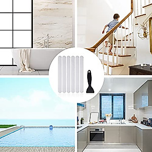LoLaSta 36pcs Non Slip Bathtub Stickers, Anti Slip Stickers for Shower Floor Safety Bathtub Strips Adhesive Decals with Scraper for Bath Tub, Bathroom, Shower Stairs Ladders Boats