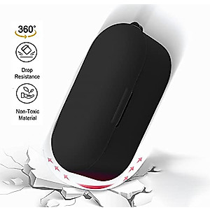 Ankersaila Case Compatible with TOZO T10,Soft Silicone Shockproof Anti-Scratch Protective Cover (Black)