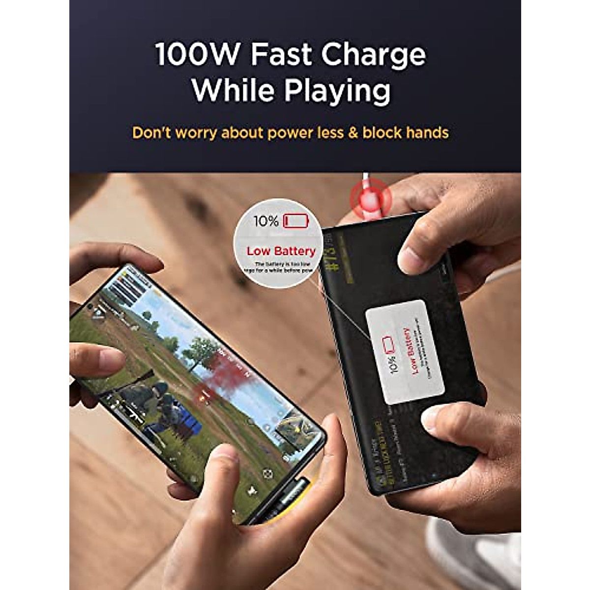 100W AINOPE C to C Cable & 4.8A Car Charger