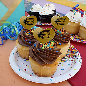Emporia State University Primary Logo Heart Love Cupcake Picks Toppers Decoration Set of 6