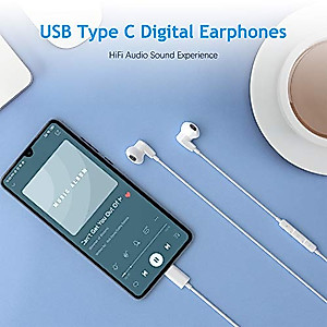 USB C Headphones for Galaxy A54 A53 A35, ACAGET USB C Earphones with Microphone Android Wired Earbuds DAC Noise Canceling Headset for Samsung S23 S22 S21 Plus S20 FE Oneplus 11 9 10 Pro Pixel 7 Pro 6A