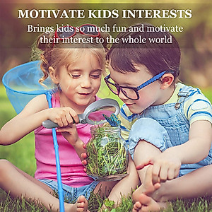 HYOIIO 10X Handheld Magnifying Glass-Lighted Reading Magnifier with 12 LED Lights Large and Real Magnifying Lens for Macular Degeneration, Seniors Reading, Soldering, Inspection, Coins