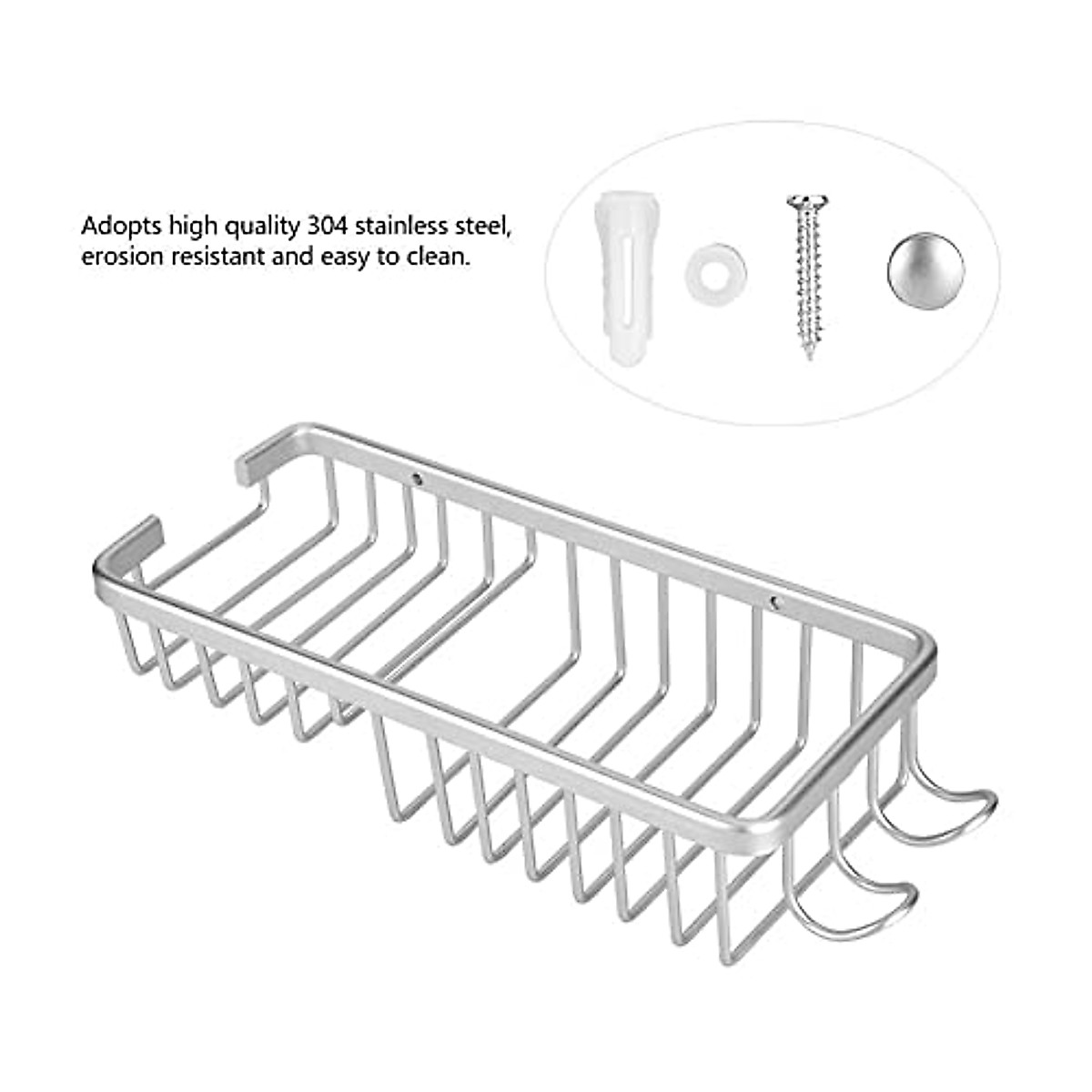 Mumusuki Aluminum Alloy Wall Mounted Storage Shelf Rack Bathroom Shower Organizer Soap Caddy for Bathroom,Toilet Storage