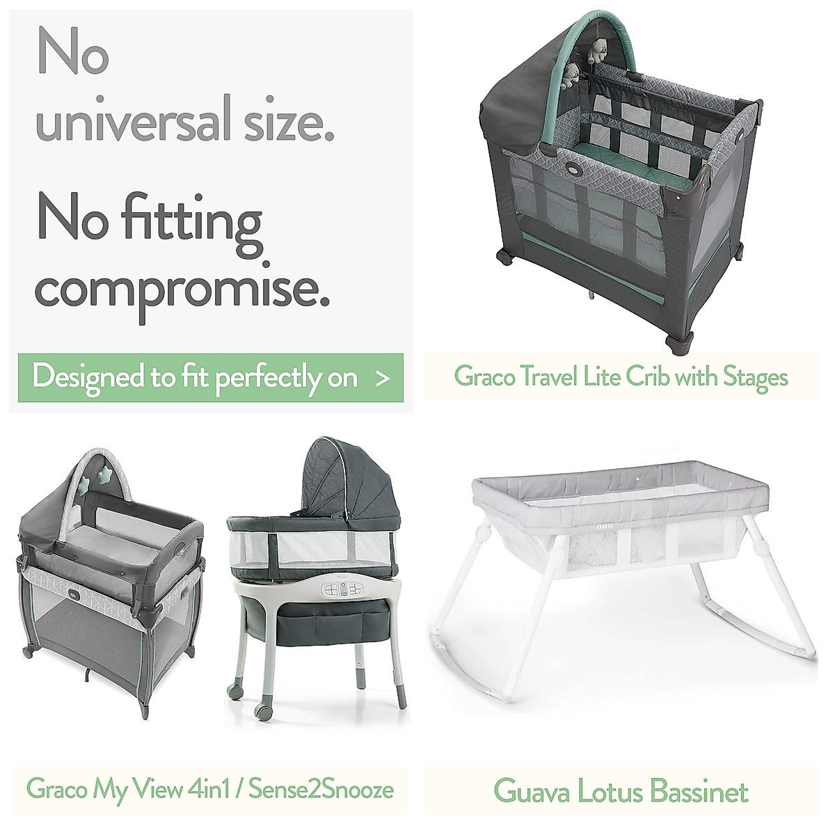 Travel Lite Crib Sheet Compatible with Graco Travel Lite Crib with Stages – Fits Perfectly on 20” x 30” Mattress Without Bunching Up – Snuggly Soft Jersey Cotton – Woodland