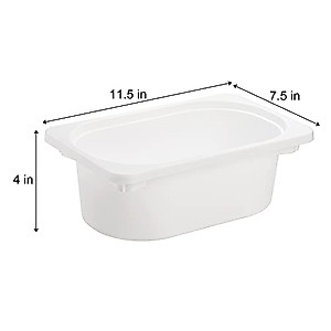 Elsjoy Set of 6 Plastic Storage Bins, White Organizer Bins Small Cubby Bins, Stackable Storage Container Shelf Basket for Classroom, Cubbies