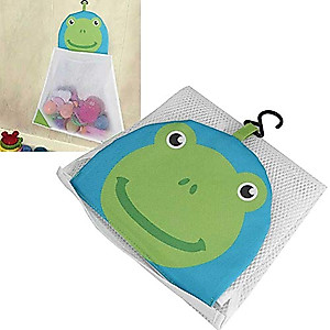 Jiawu Bath Tub Toy Organizer, Mesh Toys Storage Net, Holder Basket Organizer Mesh Bathroom Toys Durable Bath Tub Toy for Stuffed Animal Organizering(Green)