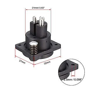 uxcell 3-Pin XLR Female Jack Panel Mount for Microphone Connector Adapter Converter Audio Speaker with Waterproof Cover 6Pcs