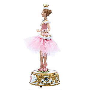 Kurt Adler T2274 10" Pink Ballerina Figure with Musical Base