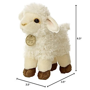 Aurora® Adorable Miyoni® Tots Baby Lamb Stuffed Animal - Lifelike Detail - Cherished Companionship - White 7 Inches