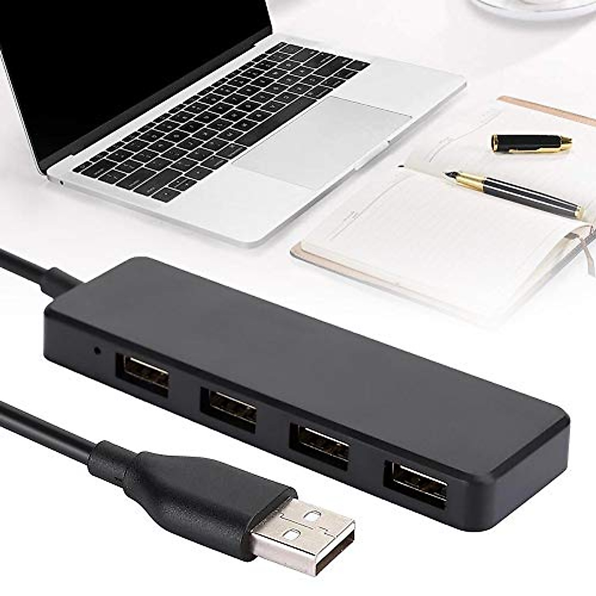 Voluxe Hub Adapter, 5Gbps Hub, Stable Small Size 4‑in‑1 Good Performance for Computer Desktop