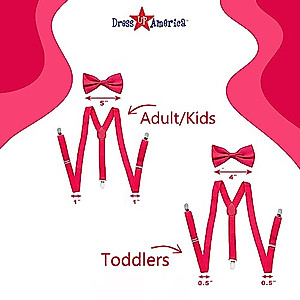 Dress Up America Bow Tie and Suspenders Set - Bow, Glasses & Suspenders for Boys and Girls, Party Accessories Adults & Kids