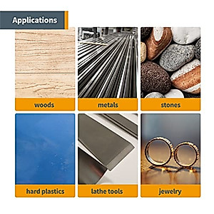 POWERTEC BF601C Bench Buffer Polisher with 2 Extra Buffing Wheels, 6 Inch Buffing & Polishing Bench Grinder Machine for Metal, Jelwelry, Knives, Wood, Jade and Plastic,Blue/Black