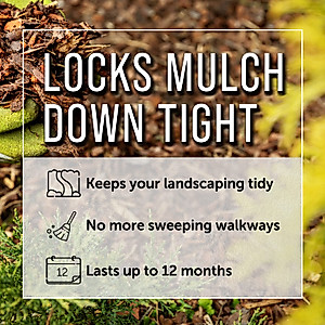 Maplefield Mulch Glue Concentrate 32 oz - 4X Strength - Adhesive for Rubber, Bark, & Straw Mulch - Superior Hold & Makes 1 Gallon for Garden & Outdoor Spaces