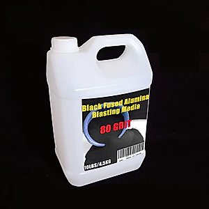 #80 Black Aluminum Oxide 10LBS/4.5kg Polishing Abrasive Derusting Blast Media Medium Abrasive for Use in Sandblast Cabinet or Blasting Guns