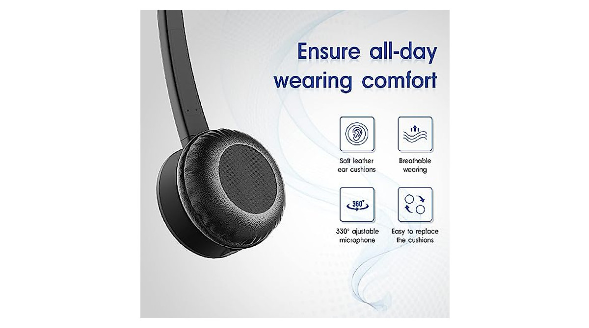 Wired 3.5mm Computer Headphone-QD, Headset with Microphone for Laptop ...