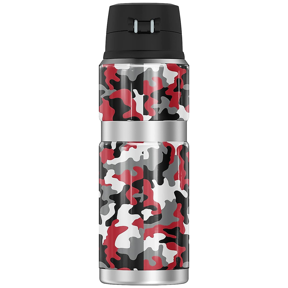THERMOS Rutgers University OFFICIAL Camo STAINLESS KING Stainless Steel Drink Bottle, Vacuum insulated & Double Wall, 24oz
