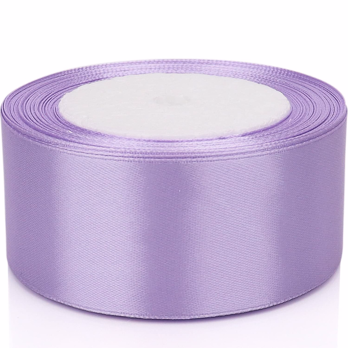 Nsilu 25 Yards 1-1/2 inches Wide Satin Ribbon Suitable for Wedding, Party and Gift Box Packaging Ribbon (Light Purple, 1-1/2")