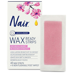 Nair Hair Remover Wax Ready- Strips 40 Count Legs/Body by Nair
