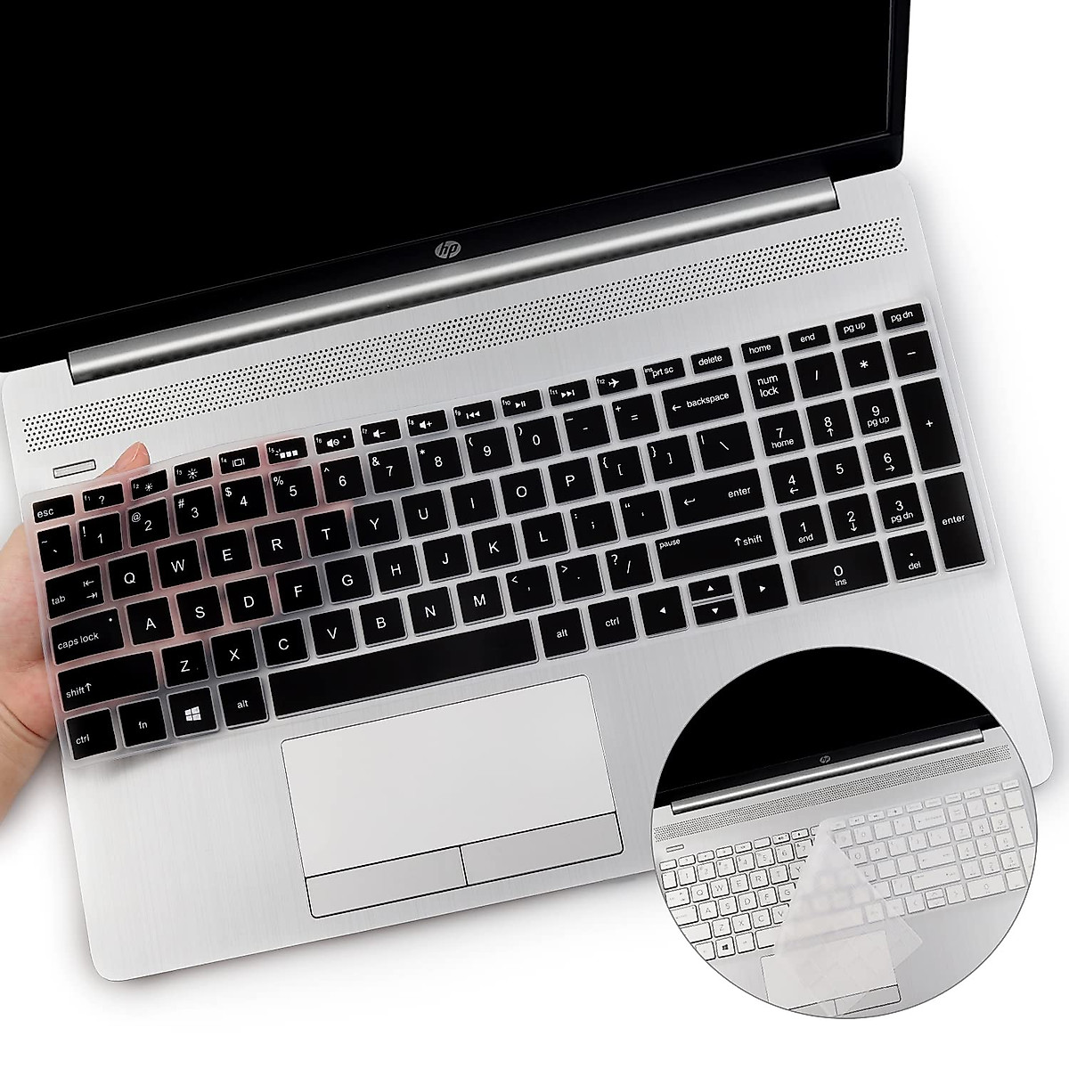 2PCS Keyboard Cover for HP Laptop 15.6 15-dw 15-dy 15-ef 15-da/db 15t-dy200 15t-dw300 15-dy2703dx, 17.3 HP Laptop 17-by 17t-by500 17-by4061nr, HP Envy x360 15m-dr/ds 17-bs 17-bw,Spectre x360 15-EB