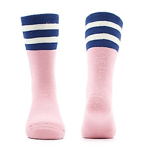 HowJoJo Big Girls Thick Cotton Socks Kids Winter Warm Thermal Crew Seamless Socks 5 Pack 8T/9T/10T