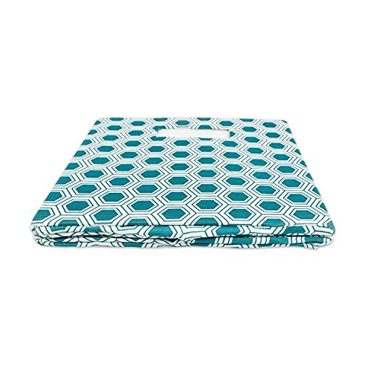 DII Collapsible Polyester Storage Cube, Honeycomb, Teal, Large