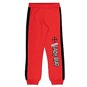 Miraculous Ladybug Little Girls Fleece 2 Pack Pants Red/Black 6-6X