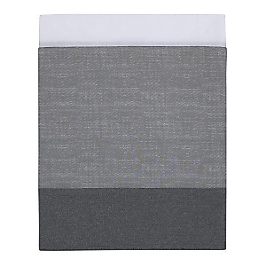 NoJo Baby-Saurus Gray, White, and Green Triceratops, Brontosaurus, and Tyrannosaurus Dinosaurs with Mountains and Leaves 4 Piece Nursery Crib Bedding Set - Comforter, 100% Cotton Fitted Crib Sheet, Crib Skirt, and Storage