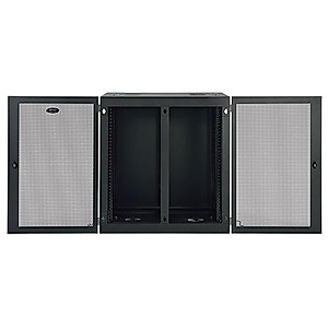 TRIPP LITE 18U Heavy Duty Wall Mount Rack Enclosure Cabinet Side Mount Wall Mount Components SRW18UHD Black