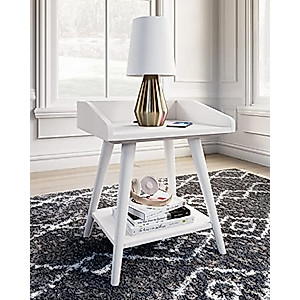Signature Design by Ashley Blariden Modern Accent or End Table, White
