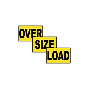 ComplianceSigns.com 3 Piece Over Size Load Sign, 72x12 inch Magnetic for Transportation