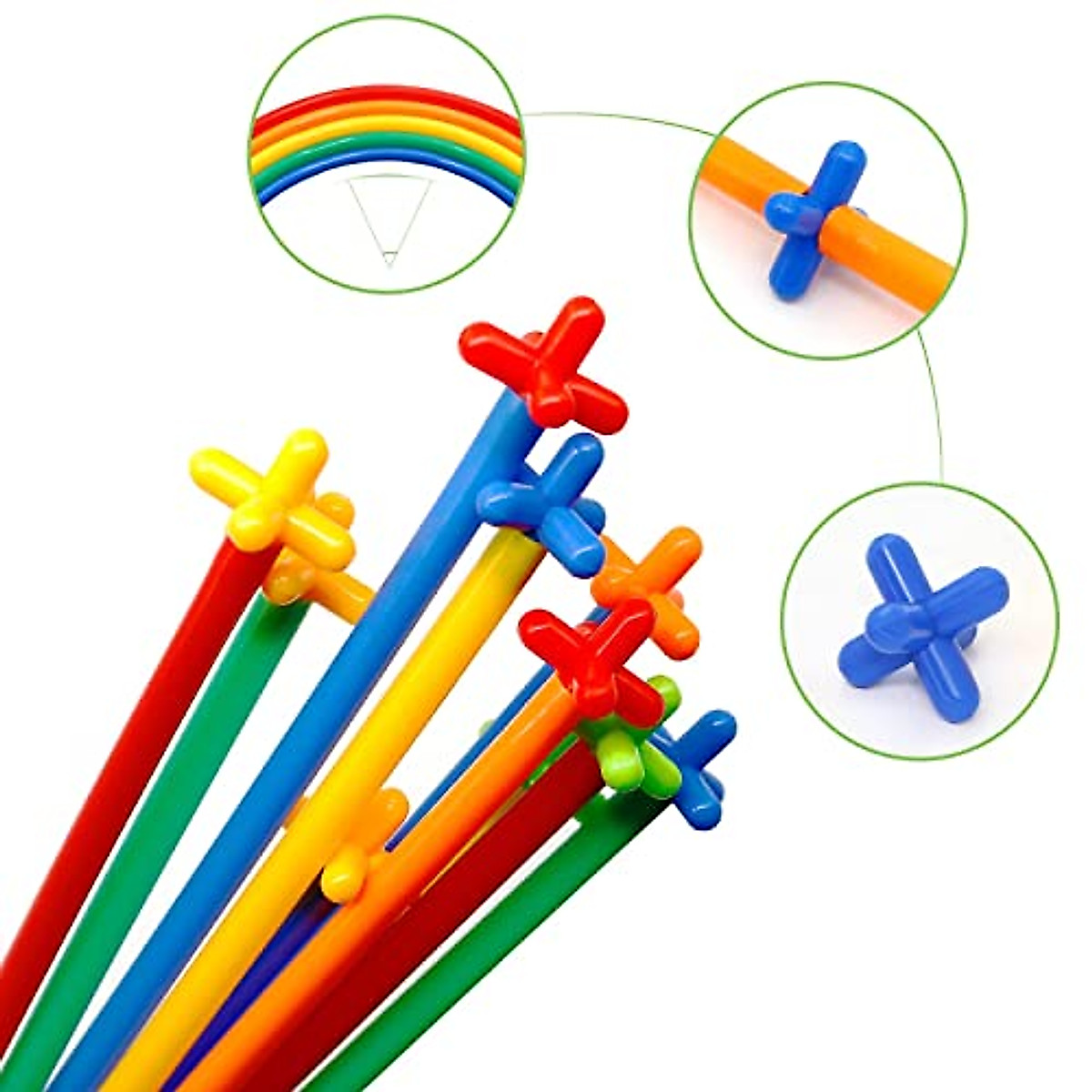 Creative Straw Toys 450Pcs STEM Building Toys Aged for 3 4 5 6 7+ Preschool Kids Constructor Toy Thin Tube Toy DIY Educational Toy Interlocking Plastic Engineering Toys Kit for Boys and Girls Gift