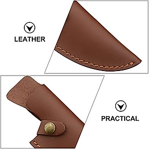 Hemoton Leather Knives Sheath Kitchen Boning Knives Sleeves Protectors with Belt Loop Outdoor Camping Knives Cover Durable Blads Cutters Guard Case
