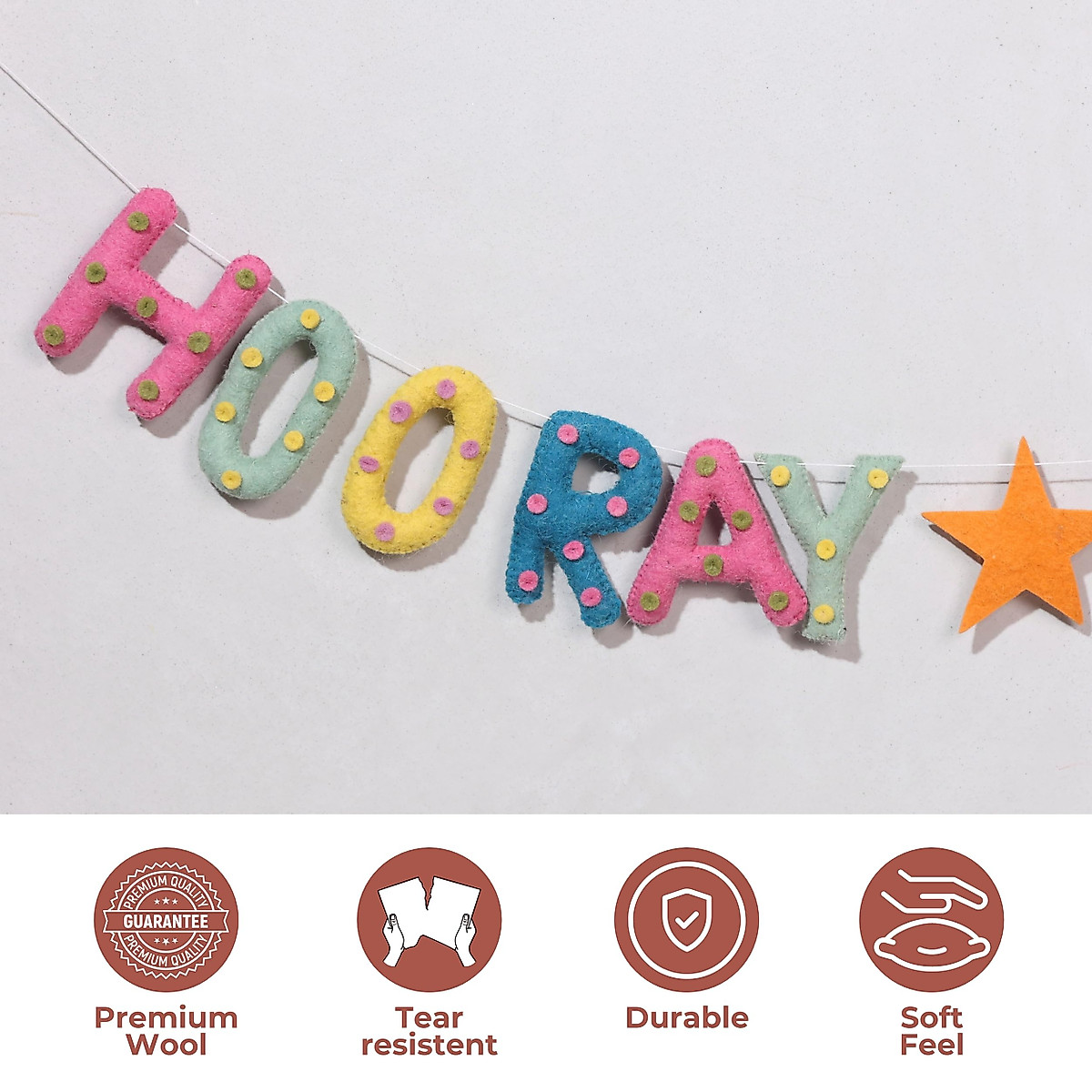 Folkulture Graduation Banner, Congrats Grad Banner for 2024 Graduation Party Decorations, Congratulations Banner for Grad Party Décor, 72" Pre-Strung Garland for Kindergarten, College or High School