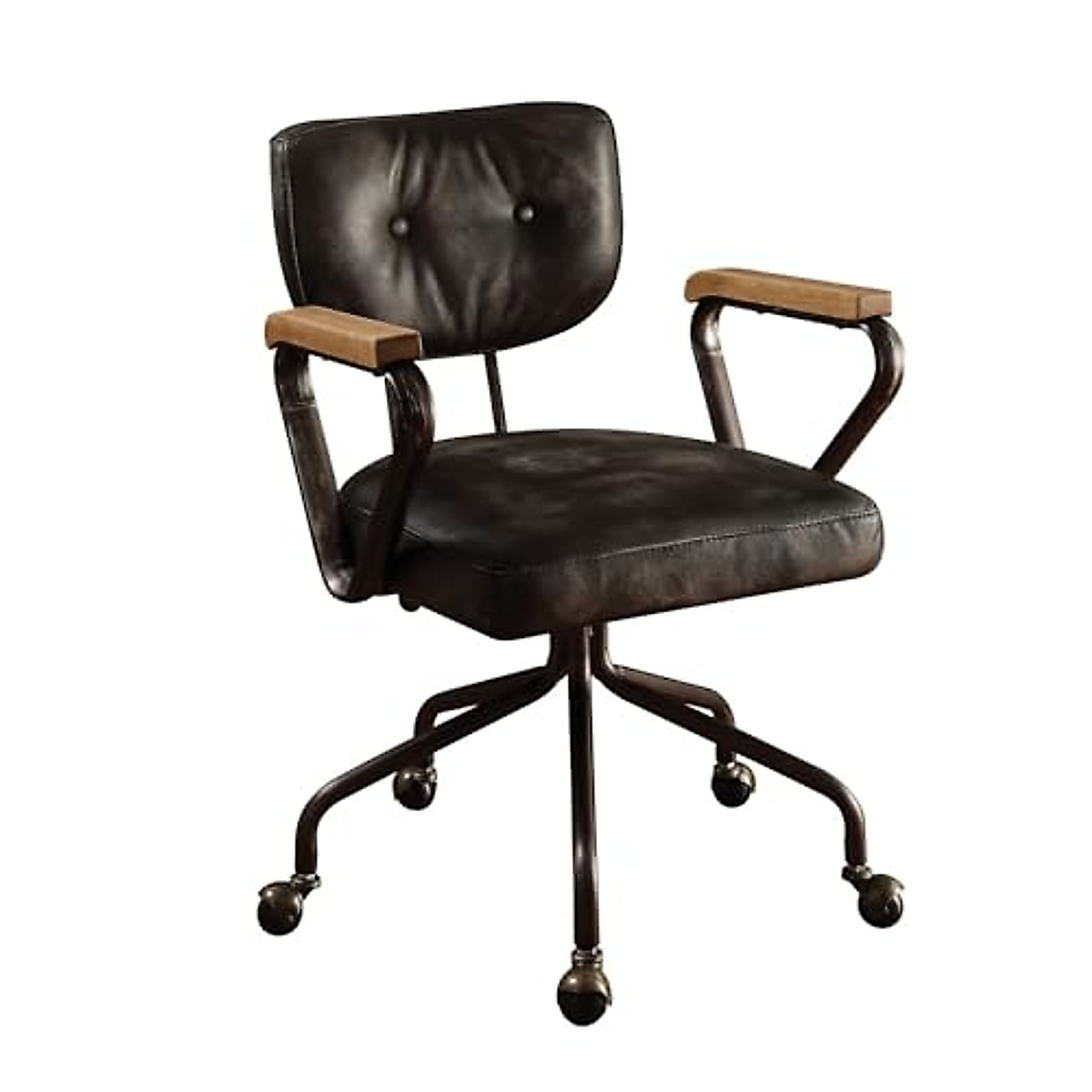 Daesar Office Chair in Vintage Dark Coffee Top Grain Leather