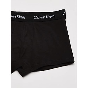 Calvin Klein Men's Cotton Stretch Multipack Low Rise Trunks, Black, Medium