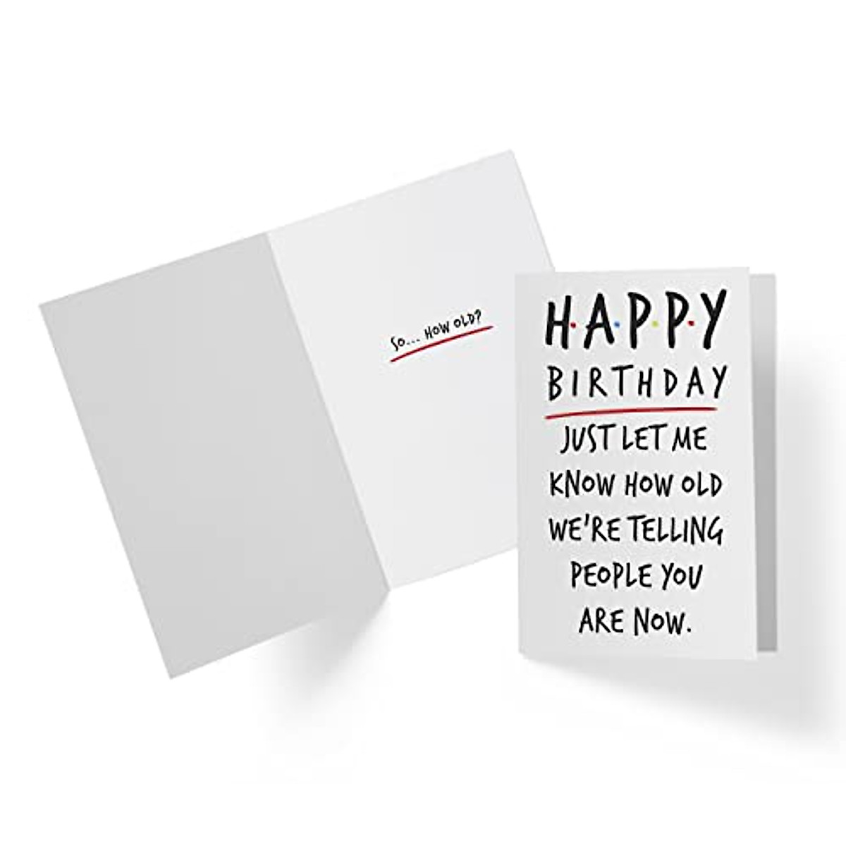 Funny Birthday Card For Men and Women, Single Large 5.5 x 8.5 Happy Birthday Card For Him Or Her, Birthday Card For Husband, Birthday Card For Brother - Birthday Card For Sister, Birthday Card For Son, Nephew, Niece - Karto - You Are Now Happy