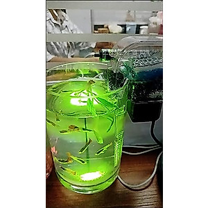 EmmaWu 50 GPH Mini Aquarium Hang-on Filter Ultra-Quiet Betta Fish Turtle Tank Filter