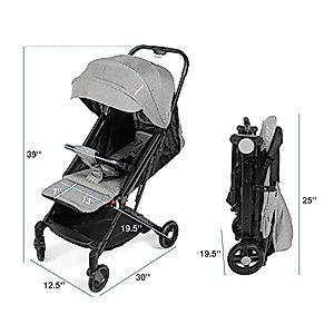 COLOR TREE Lightweight Stroller Foldable Compact Travel Stroller for Airplane with One-Hand Fold Pushchair Adjustable Backrest & Canopy for Babies and Toddlers
