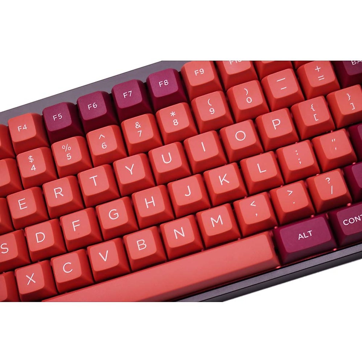 ONECAP Orange 166 Keys OSA PBT Double Shot Keycap for Cherry MX Switch keycaps for Wired USB Mechanical Gaming Keyboard