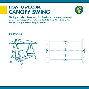 Duck Covers Essential Water-Resistant 90 Inch Canopy Swing Cover, Outdoor Swing Cover
