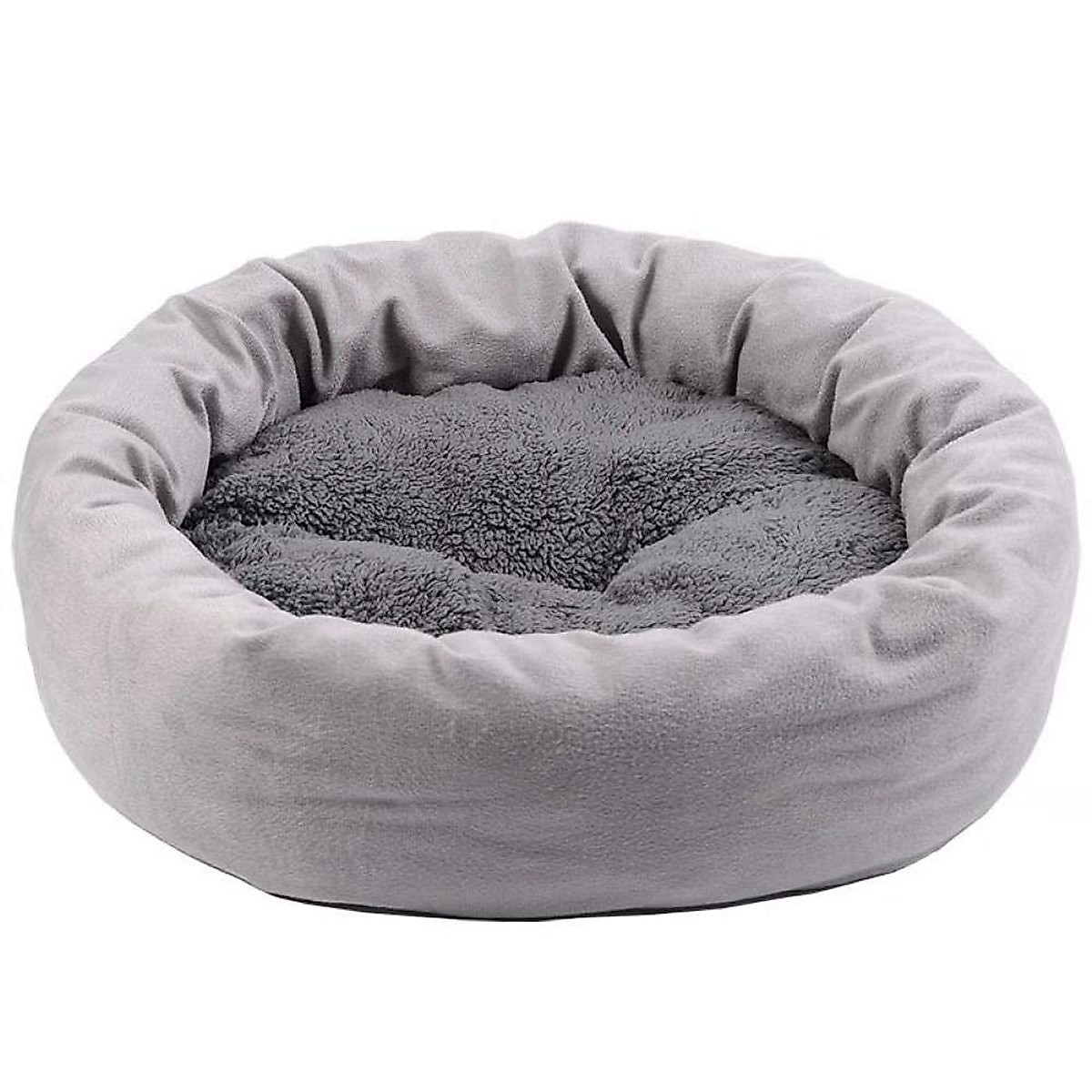 Bed Cat Bed Round Winter Warm Dog Cat Bed Plus Velvet Sleeping Pad Cat Supplies Kennel Removable Mat 1Pcs M
