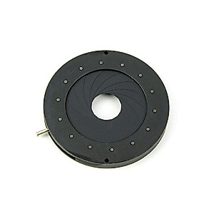 Microscope Accessories Kit for Adult 1.5-36MM Zoom Optical Iris Diaphragm Aperture Condenser with 14 Blades for Digital Camera Microscope Adapter Accessory